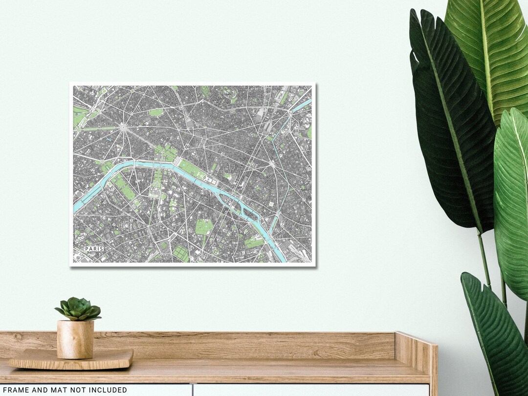 Paris Map Print Poster, City Street Map of Paris France Road Maps ...