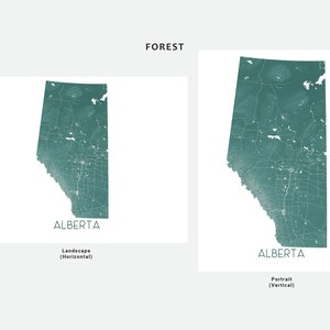 Alberta Map Print, 3D Topographic Map of Alberta Canada Province Wall ...