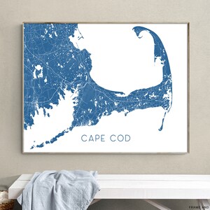 Cape Cod Map Print and Cape Cod Wall Art Poster for Cape Cod Art Prints ...
