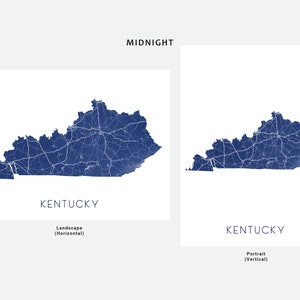 Kentucky Decor and Kentucky Wall Art for Kentucky Map Poster and Map of ...