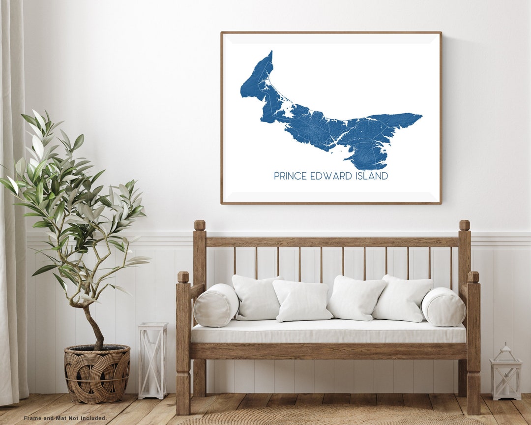 Prince Edward Island Map of Prince Edward Island Canada Wall Art Prints ...