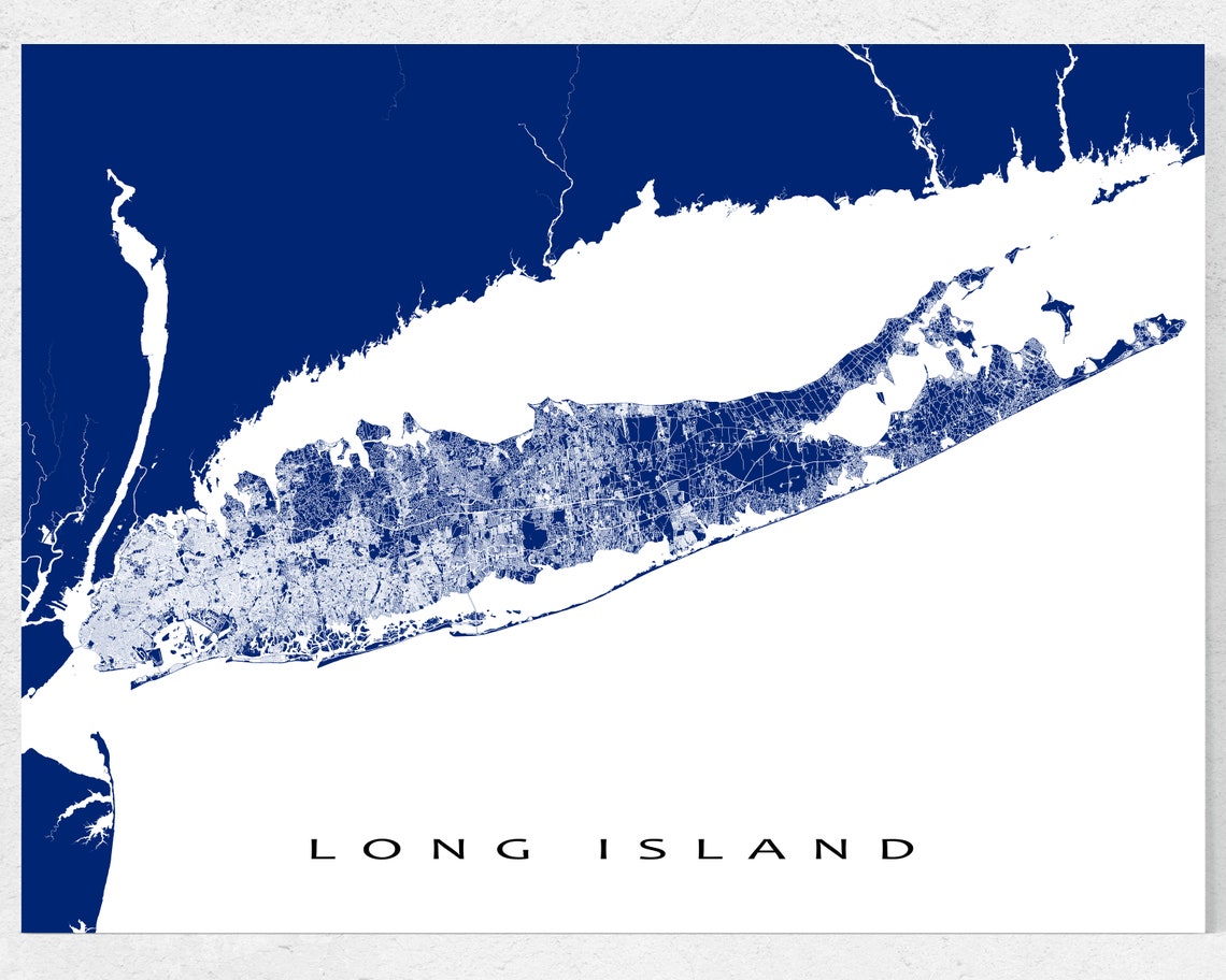 Long Island Map Art Print and Long Island Wall Art Poster New | Etsy