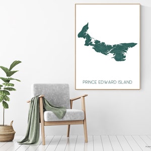 Prince Edward Island Map of Prince Edward Island Canada Wall Art Prints ...