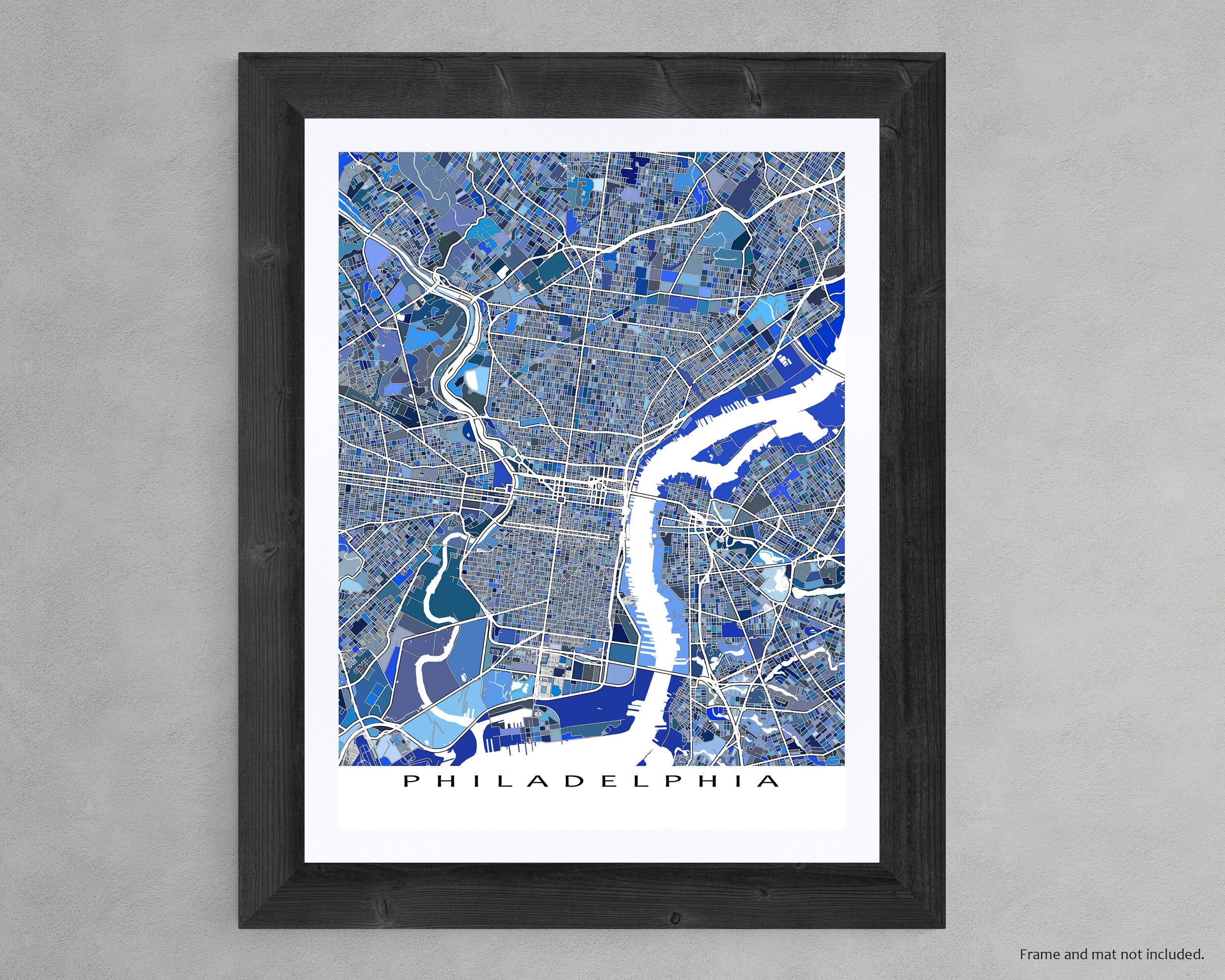 Philadelphia Map Art Print Philadelphia Art Prints Map of - Etsy