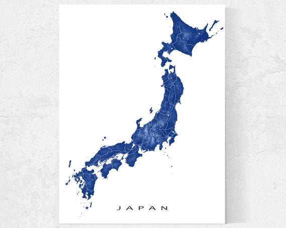 Japan Map Prints Japan Print Tokyo Japan Wall Art Poster | Etsy