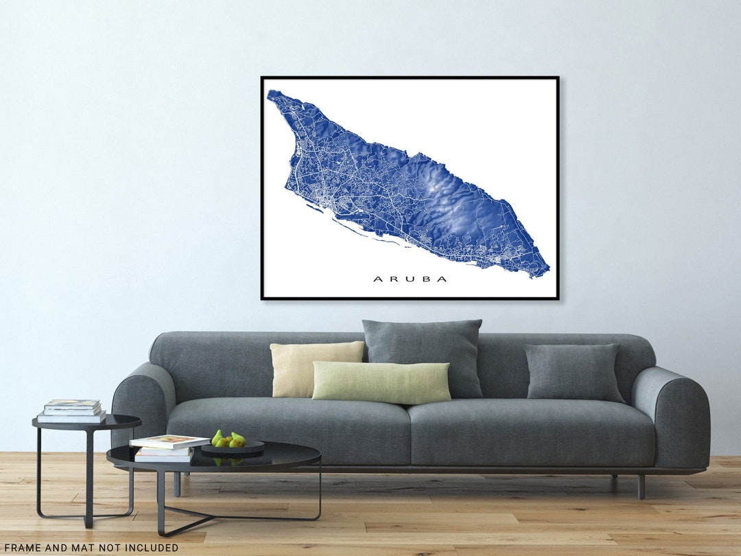 Aruba Map Print, Map Art Poster, Caribbean Island Maps - Etsy