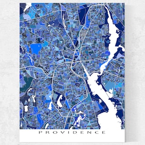 Providence Rhode Island, Providence Map Print, Map of Provindence RI City Street Maps ...