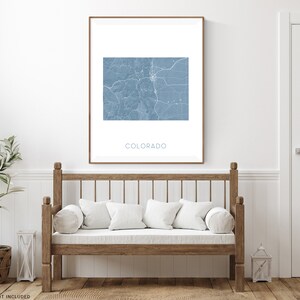 Colorado Map of Colorado State Wall Art Print, Customized 3D ...