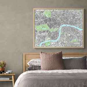 London Map Print and London Wall Art Prints, London City Map Poster ...