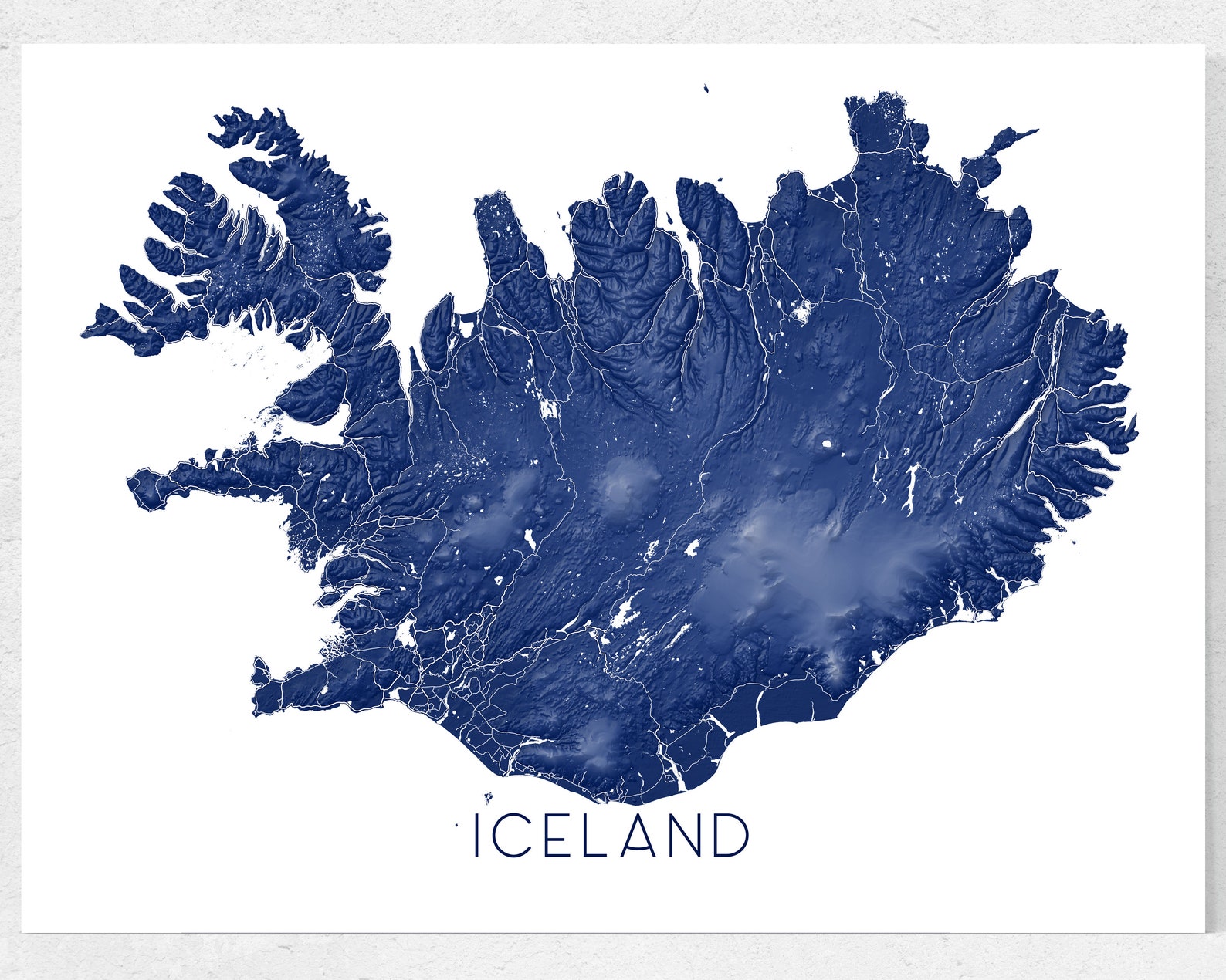 Iceland Print and Iceland Map Art Prints for Map of Iceland | Etsy