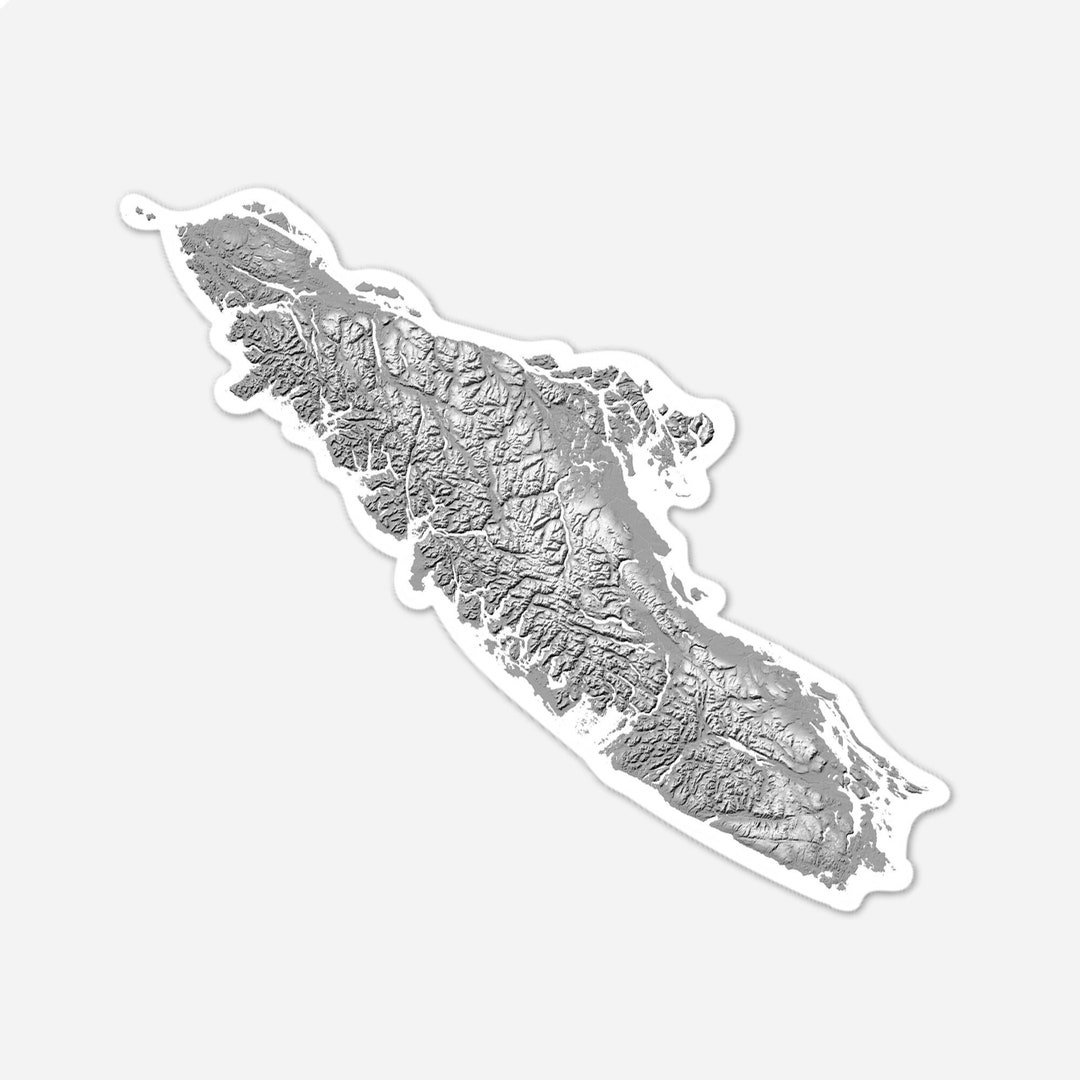 Vancouver Island Vinyl Stickers, Van Isle BC Canada Car Decal for ...