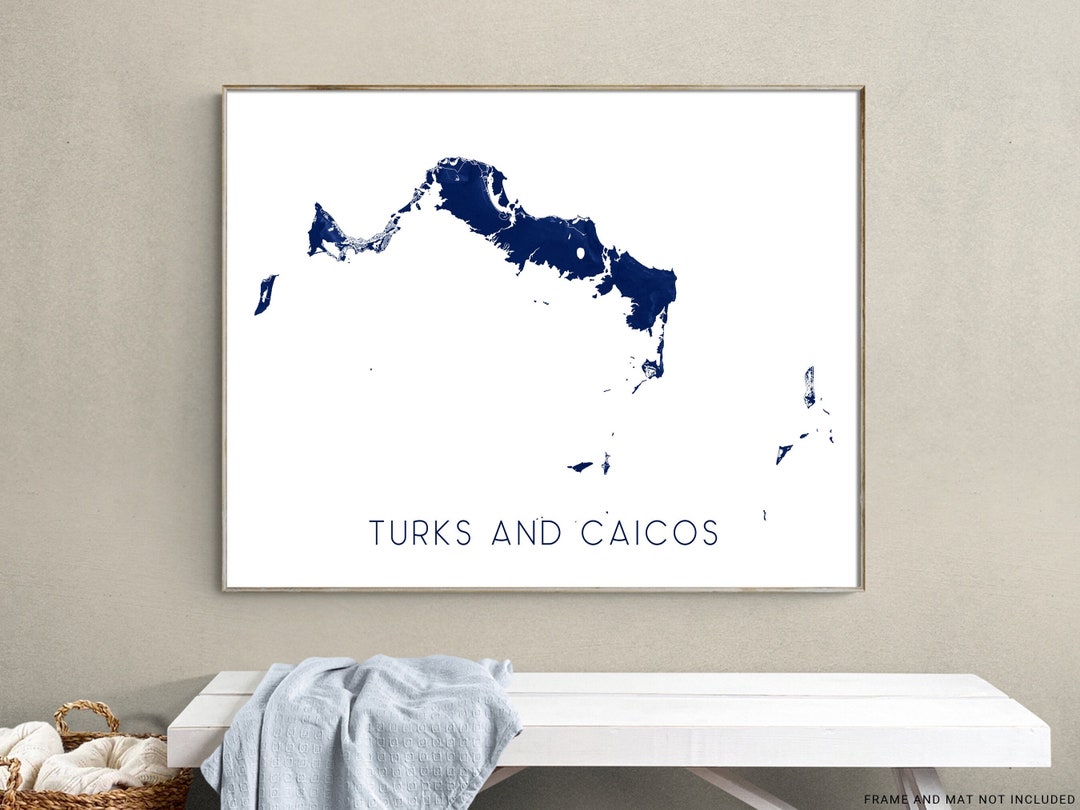 Turks and Caicos Map Poster and Turks and Caicos Print for Turks and ...