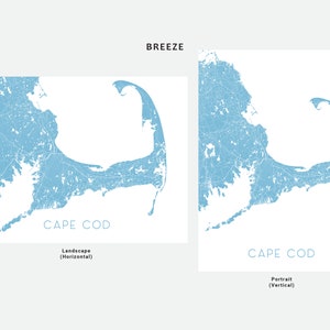 Cape Cod Map Print and Cape Cod Wall Art Poster for Cape Cod Art Prints ...
