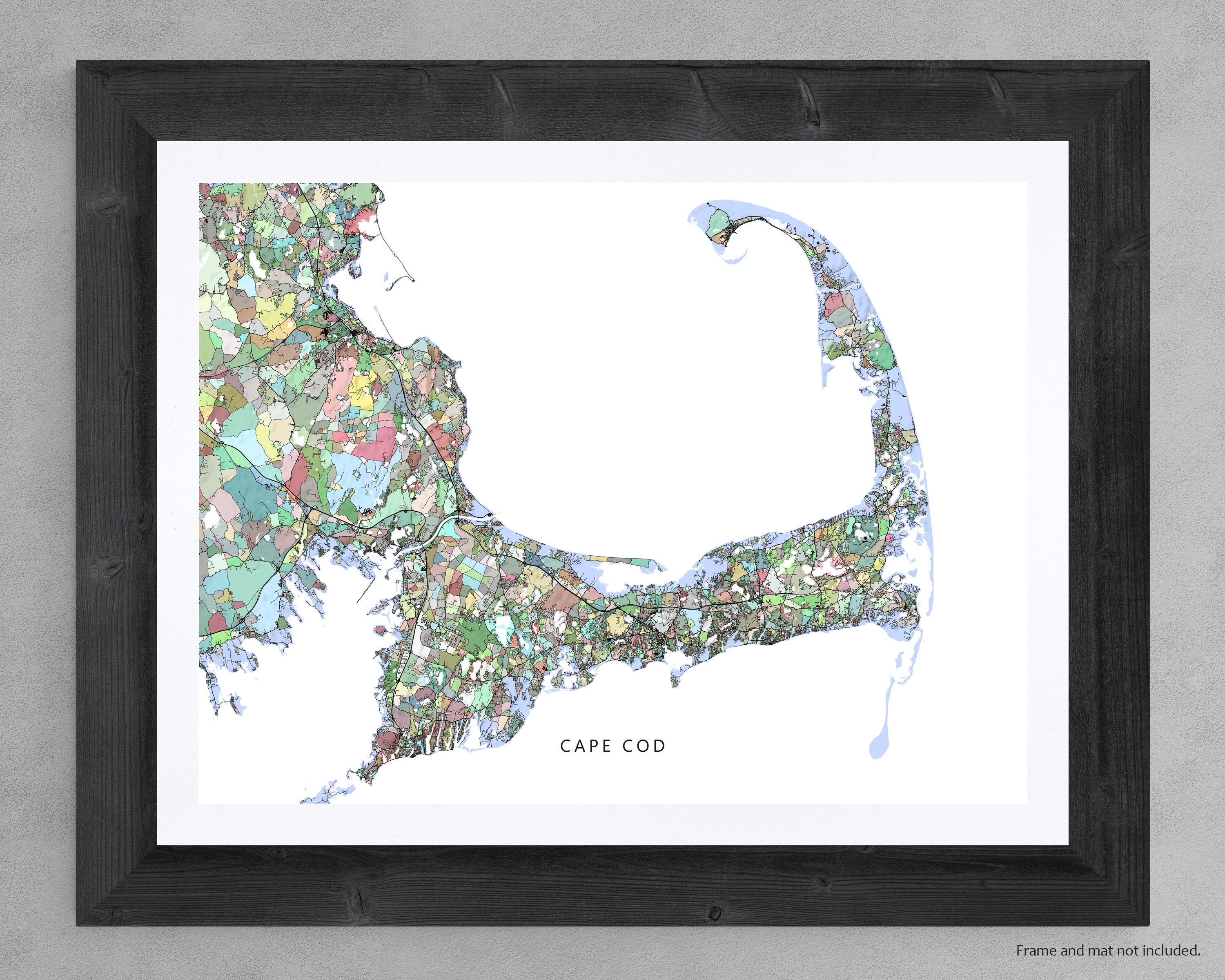Cape Cod Map Art Print Massachusetts MA Cape Cod Wall Art | Etsy UK
