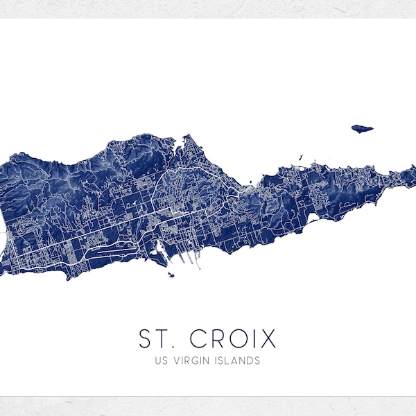 St Croix Map - Etsy