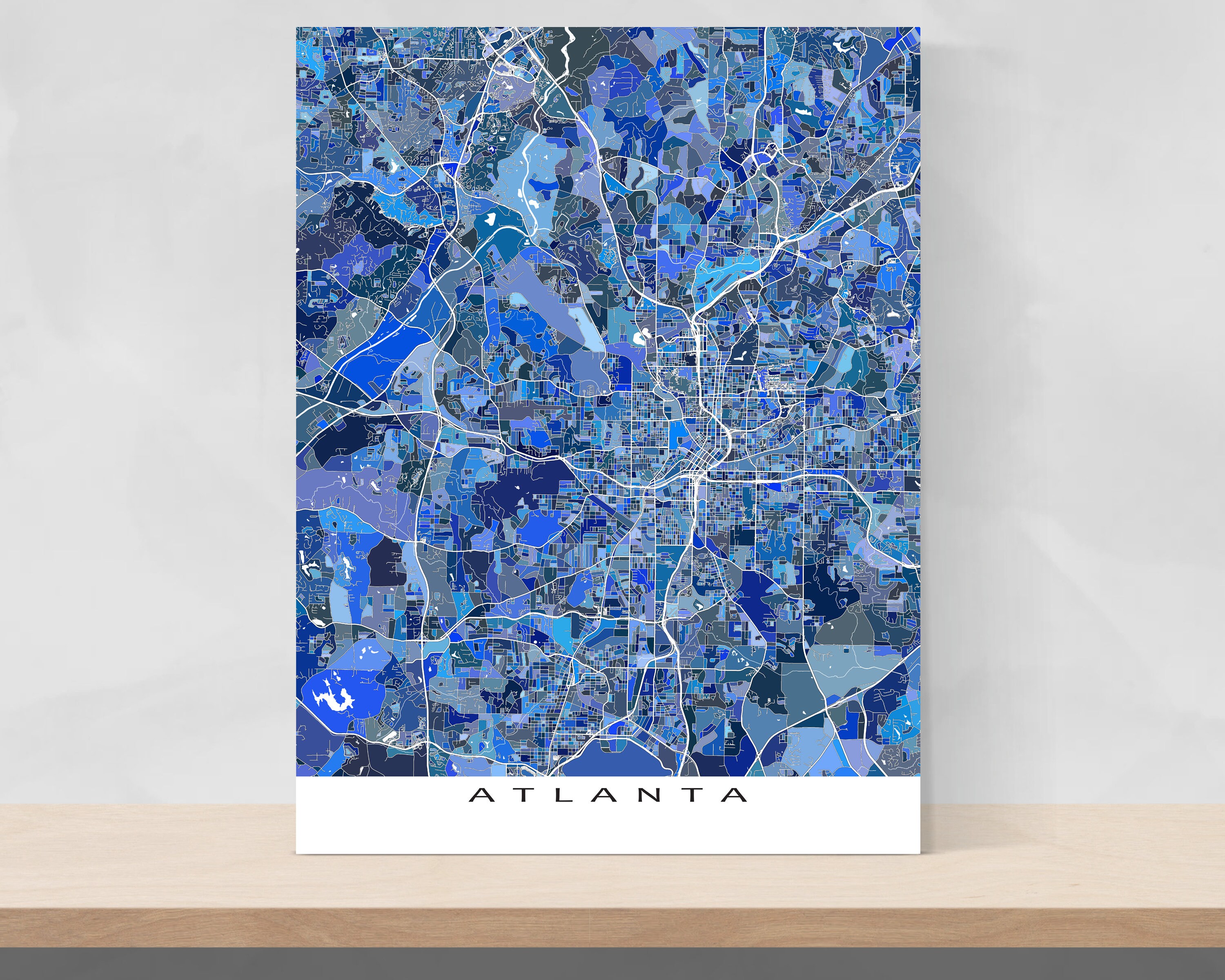 Atlanta Art Prints and Atlanta Map Poster for Atlanta Print - Etsy Canada