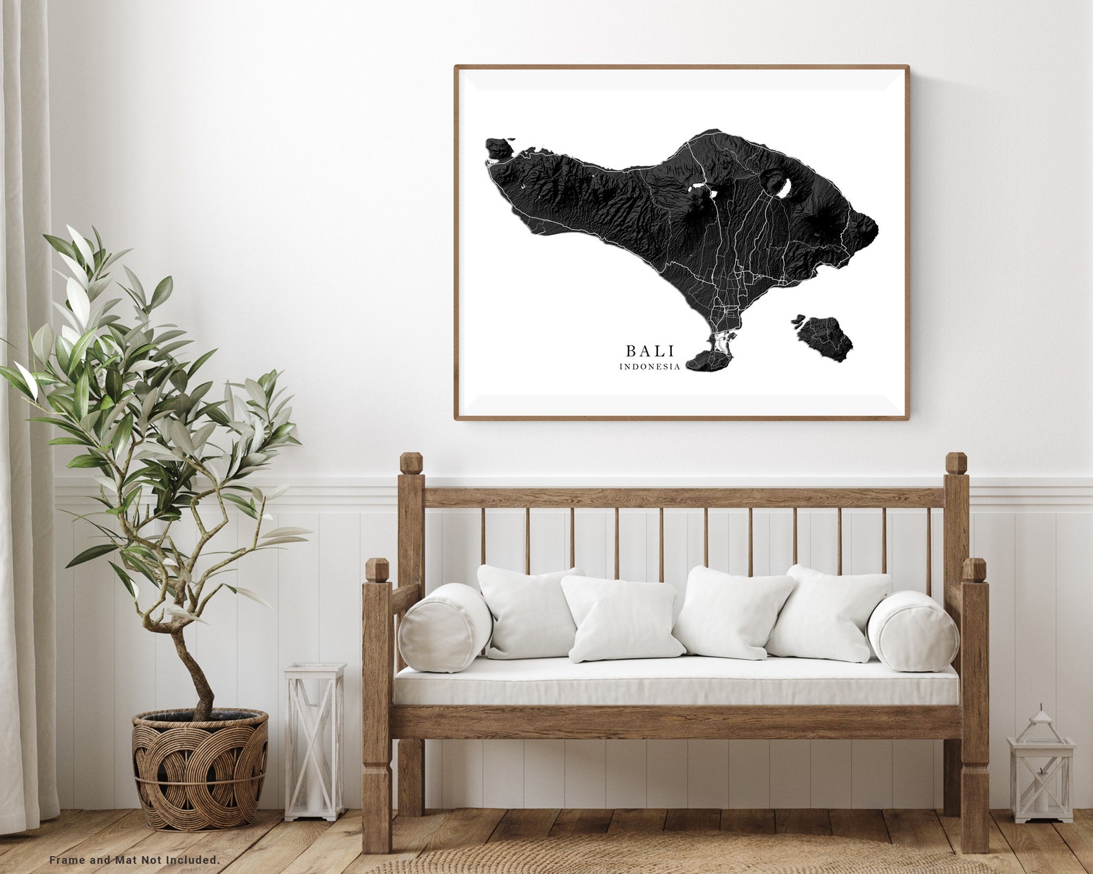 Bali Map of Bali Poster Print Balinese Island Black and White - Etsy