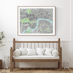 London Map Print and London Wall Art Prints, London City Map Poster ...