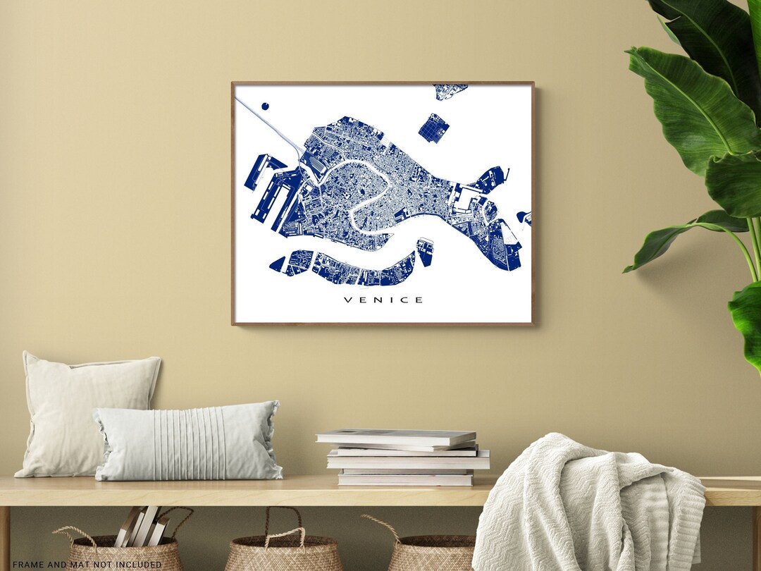 Venice Print and Venice Map Poster, Venice Italy Map Print, Venice ...