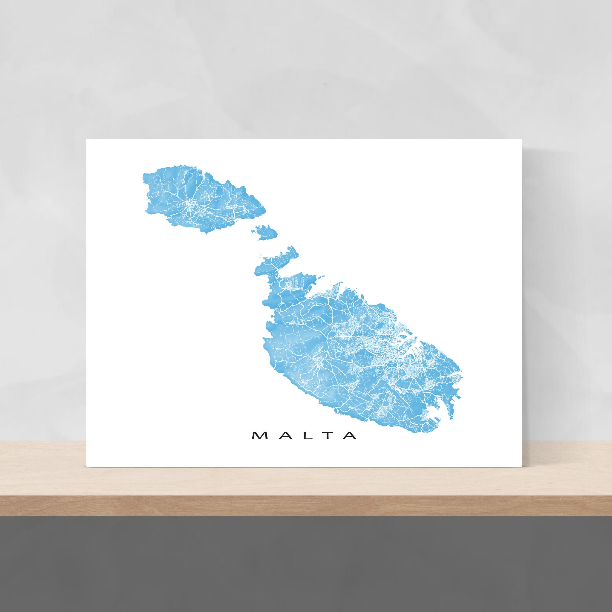 Malta Map Print and Malta Art Prints for Malta Wall Art Poster | Etsy