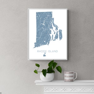 Rhode Island Map of Rhode Island Poster Print, Personalized 3D ...