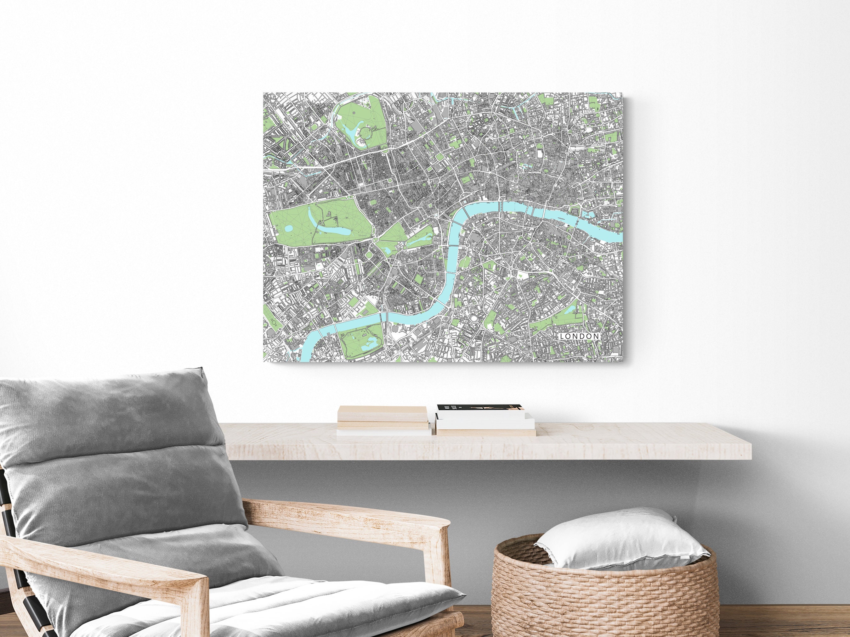 London Map Print and London Wall Art Prints London City Map - Etsy