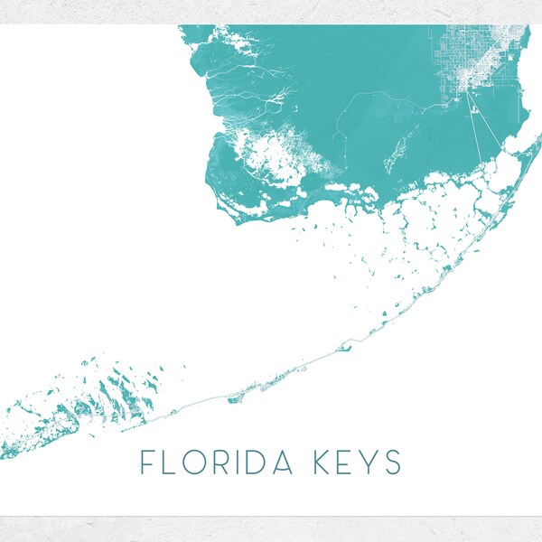 Florida Keys Map - Etsy