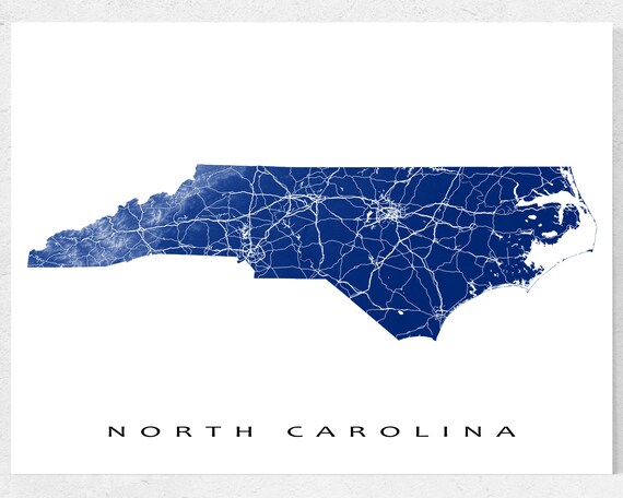Home & Living Wall Décor NC map print Valdese North Carolina Poster ...