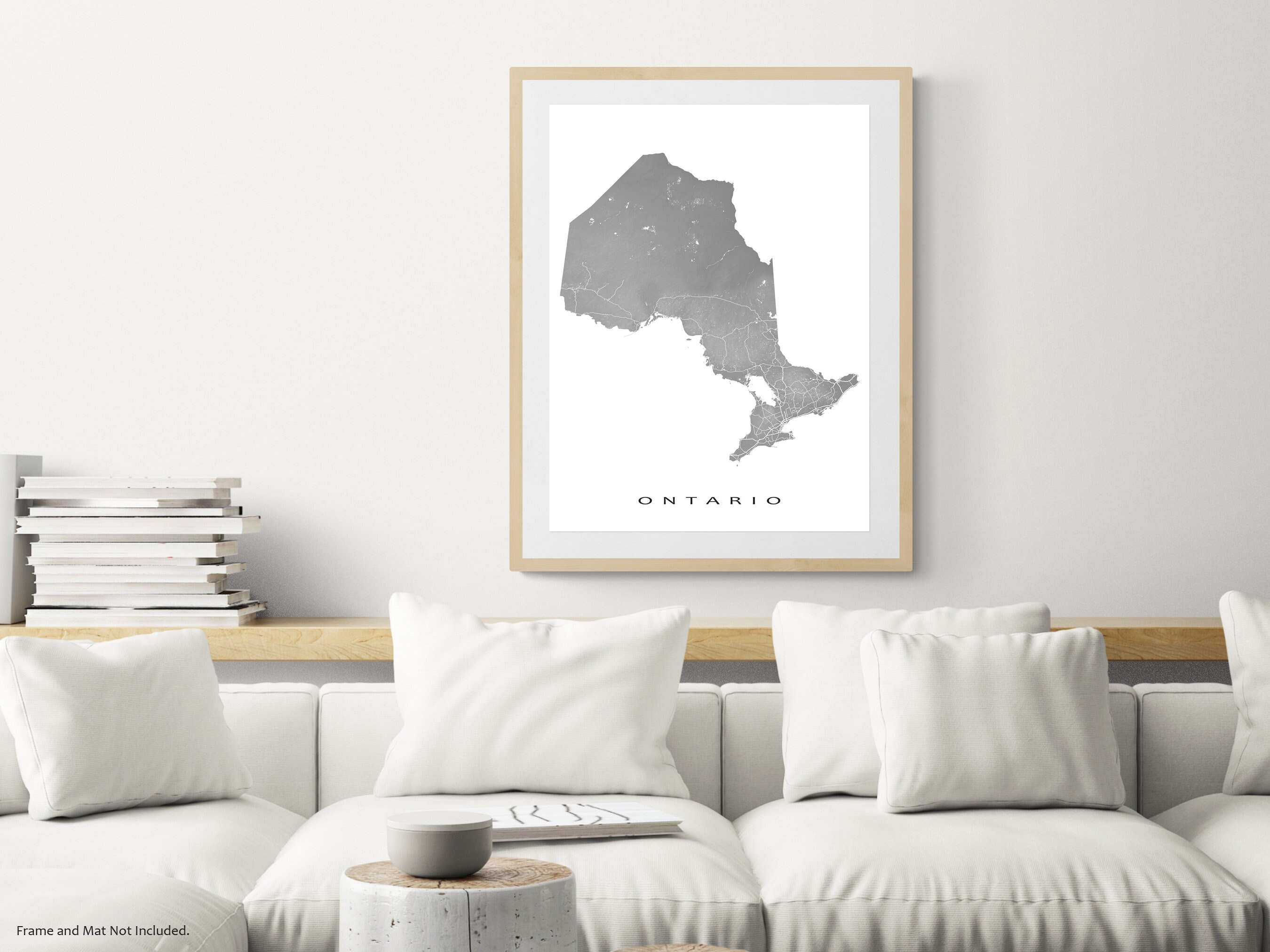Ontario Print and Ontario Map Poster for Ontario Canada Map - Etsy Canada