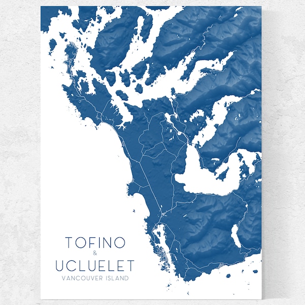 Map of Bc Road Maps - Etsy Canada