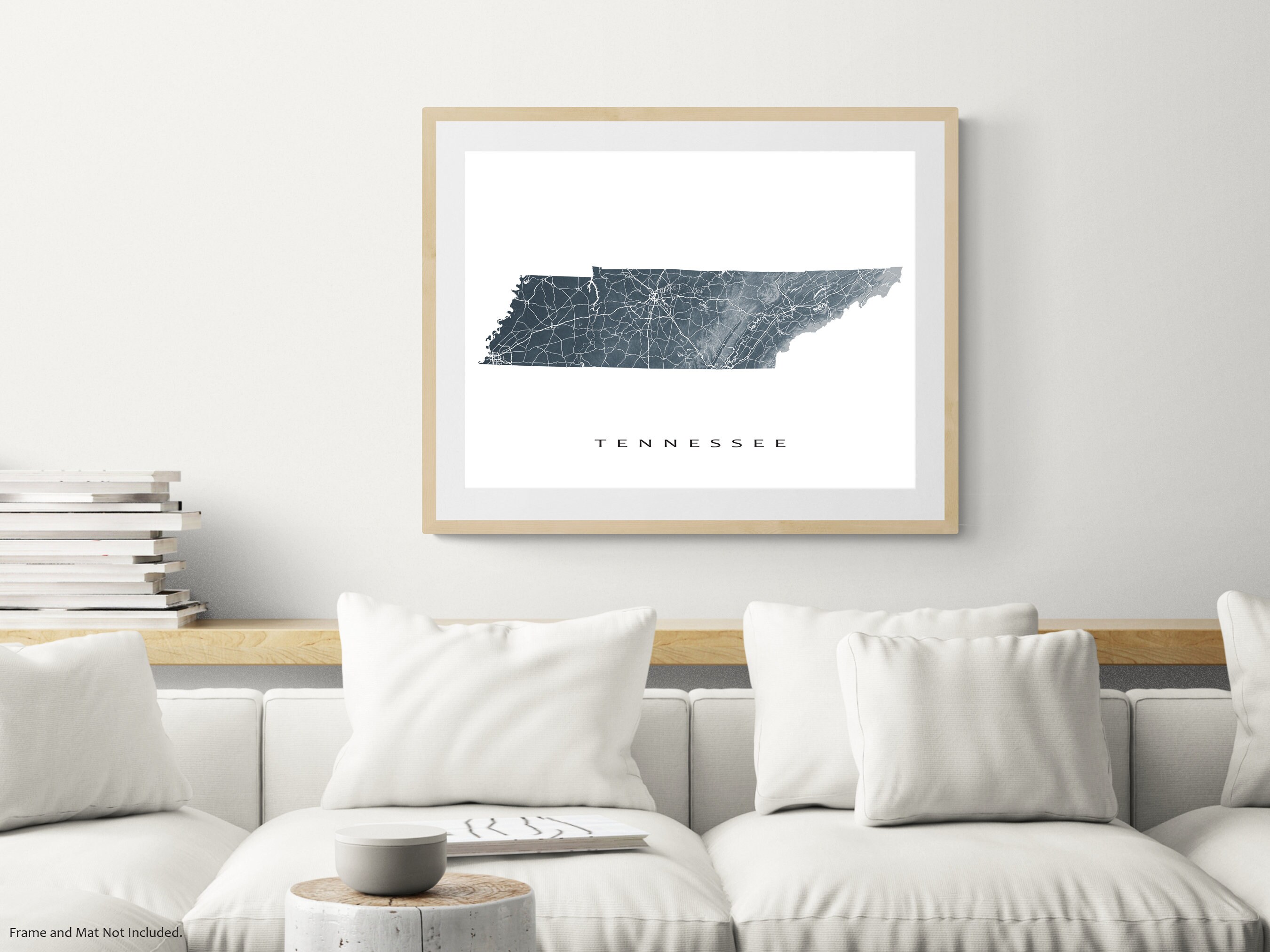 Tennessee Map of Tennessee Art Print TN Map Poster Tennessee | Etsy
