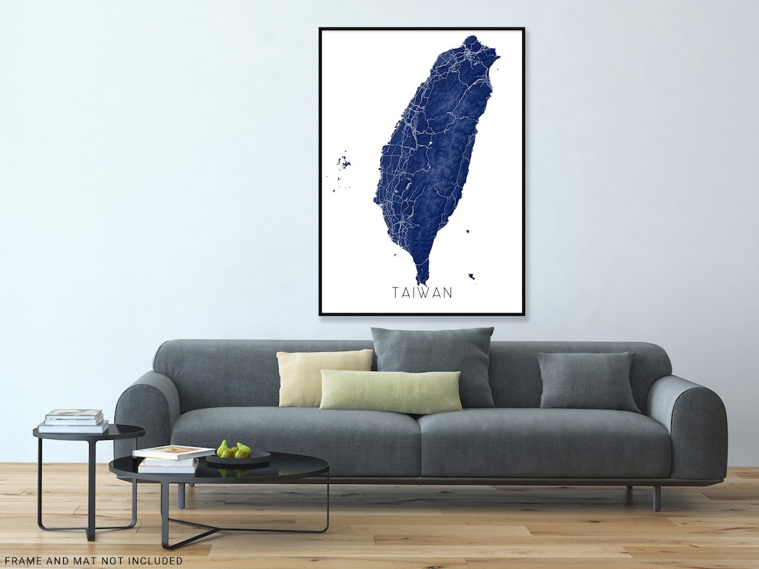Taiwan Map Print and Taiwan Poster Maps for Taiwan Art Prints and ...