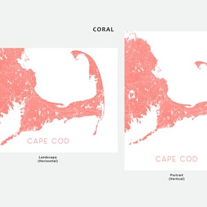 Cape Cod Map Print and Cape Cod Wall Art Poster for Cape Cod Art Prints ...