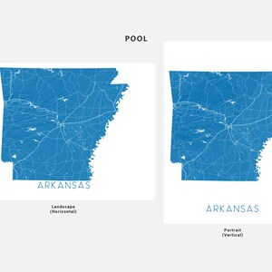Arkansas Prints Map of Arkansas Wall Art Print Poster, Custom 3D ...