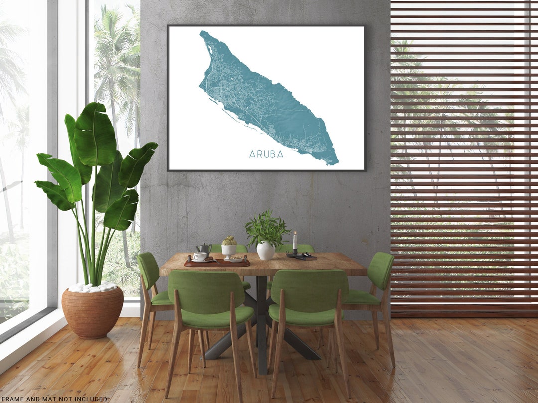 Aruba Poster 3D Topographic Terrain Map of Aruba Wall Art - Etsy