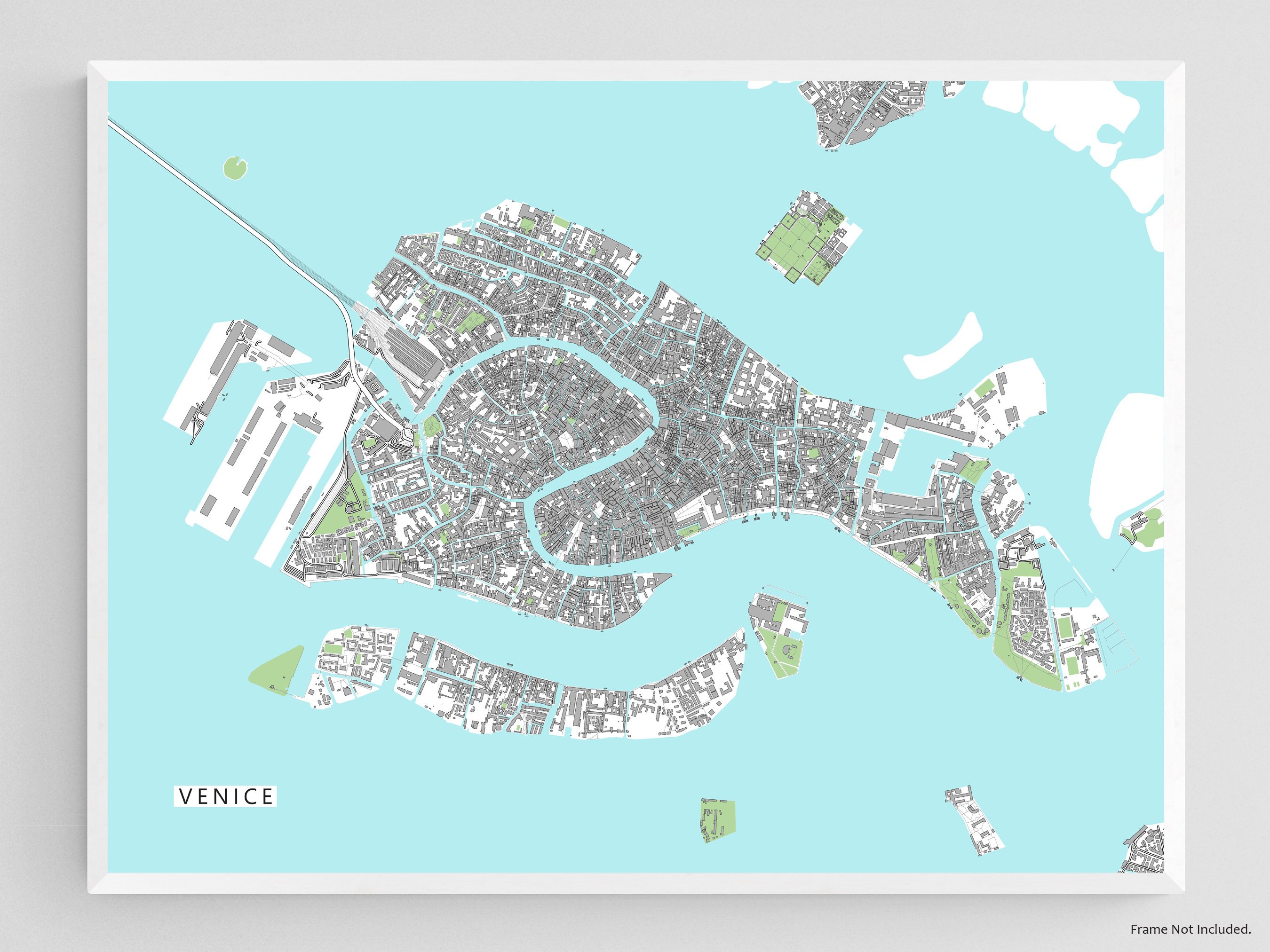 Venice neighborhood map Venice map print Venice city map print Venice ...