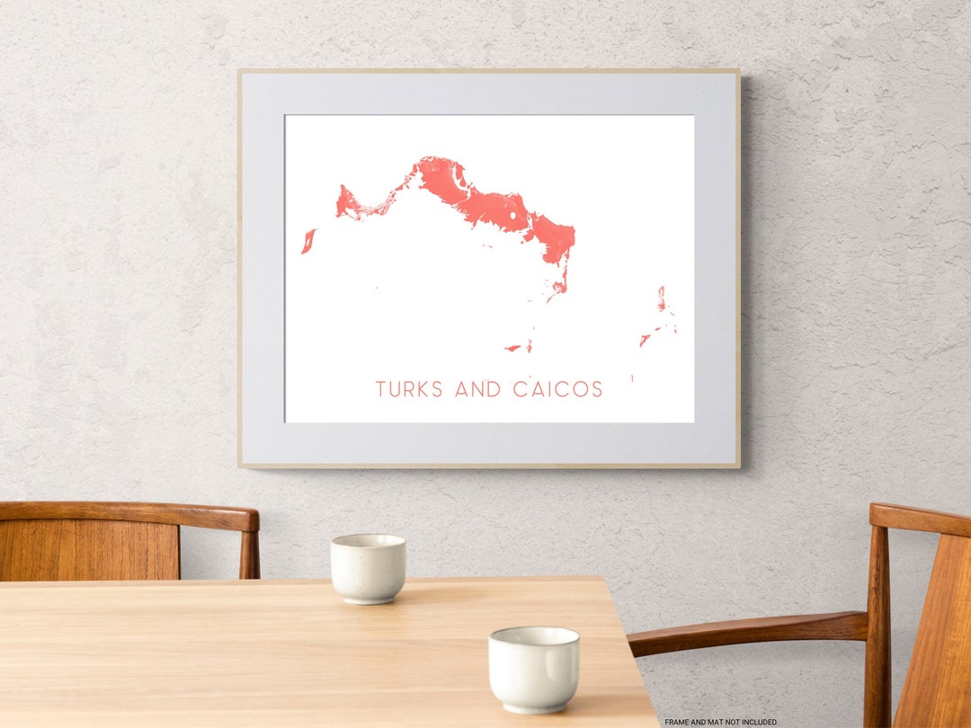 Turks and Caicos Map Poster and Turks and Caicos Print for Turks and ...