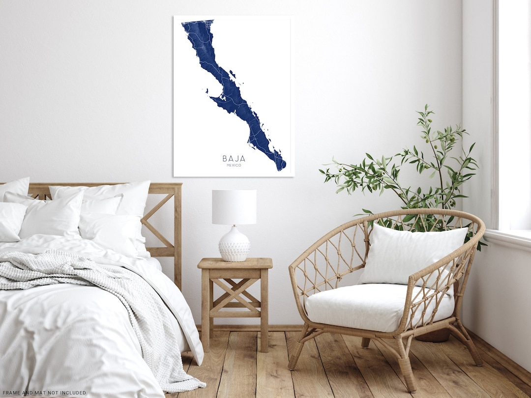 Baja California Map of Baja Map Print, Topographic Baja Mexico Art ...