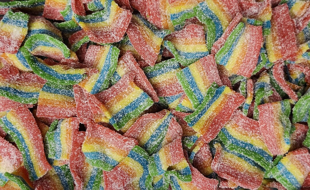 Sour Mini Belts Rainbow Gummies Rainbow Gummies Gummy Candy - Etsy