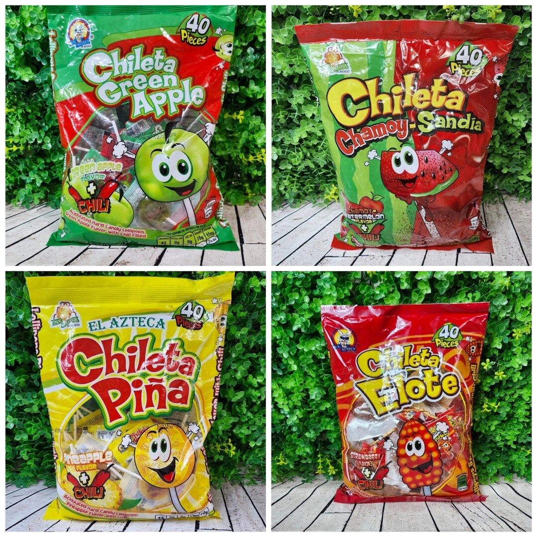 Chileta Paletas Mexican Candy | Dulces Mexicanos | Chille Candy | Mixed ...
