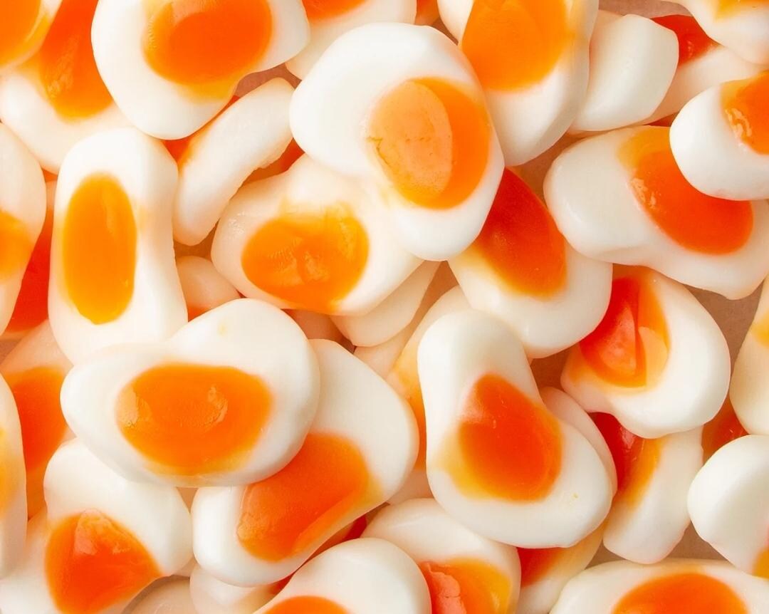 Fried Egg Gummies Egg Gummies Gummy Candy - Etsy