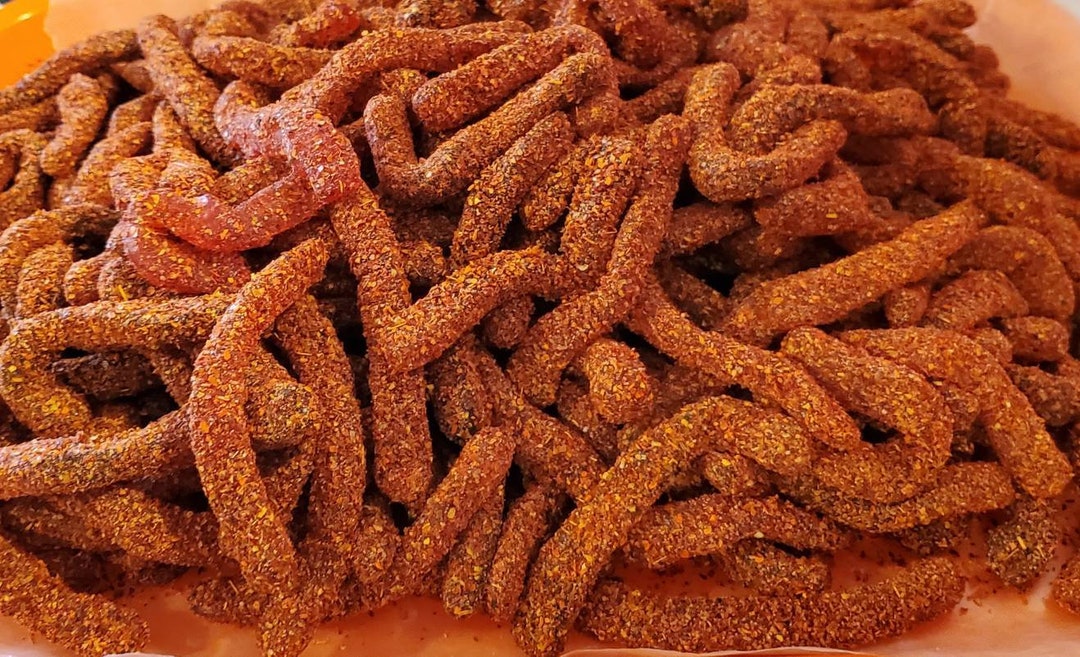 Chile Gummy Worms / Pica Chile Candy / Dulces Enchilados / Sour Worms ...