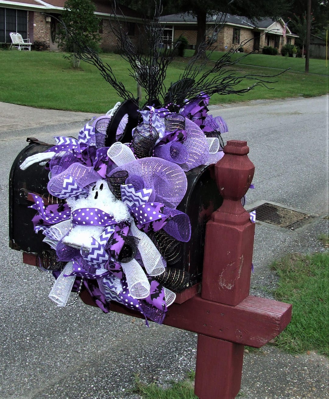 Halloween Mailbox Swag, Halloween Mailbox Topper, Halloween Mailbox ...
