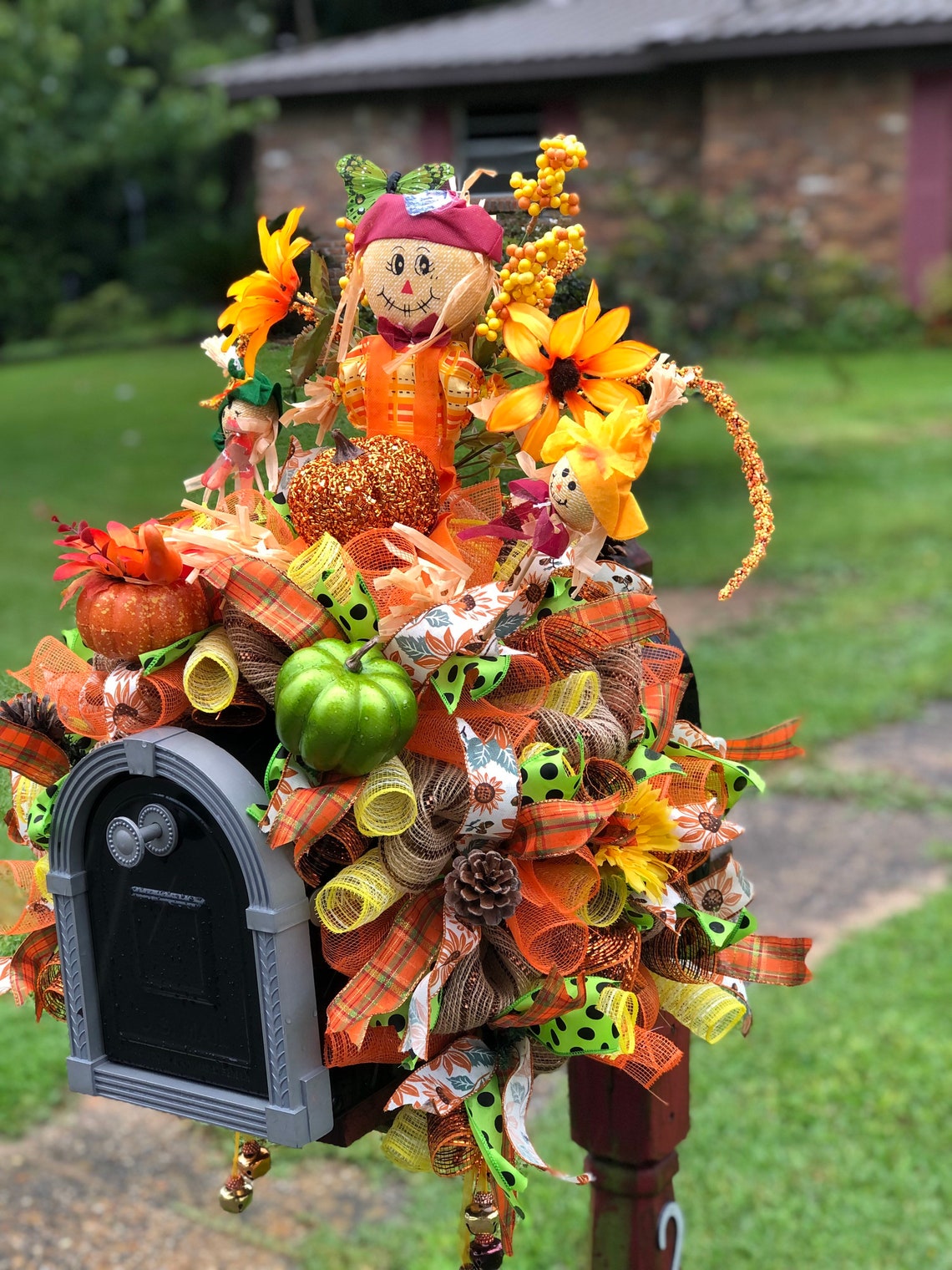 Fall Mailbox Topper Autumn Mailbox Swag Home Decor Mailbox - Etsy