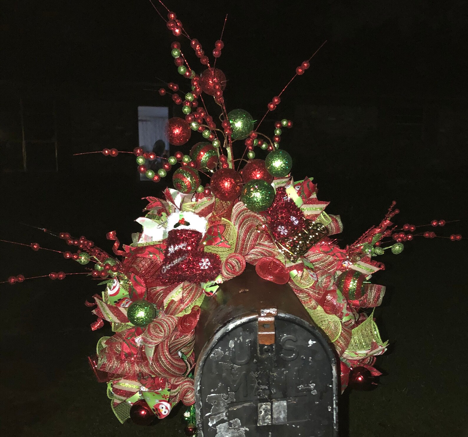 Deluxe Christmas Mailbox Swag Mailbox Swag Mailbox Topper | Etsy