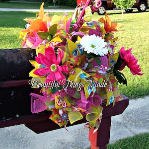 Mailbox Swag, Mailbox Swag, Artificial Mailbox Topper, Deco Mesh ...