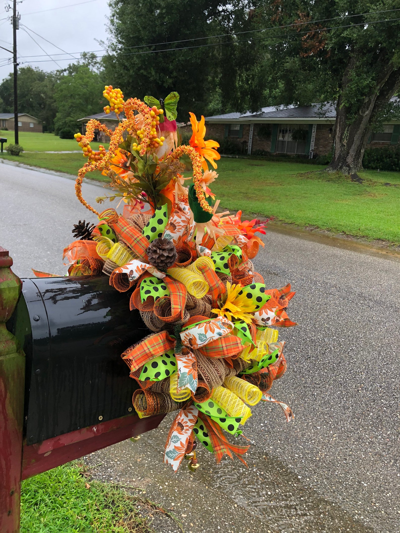 Fall Mailbox Topper Autumn Mailbox Swag Home Decor Mailbox - Etsy