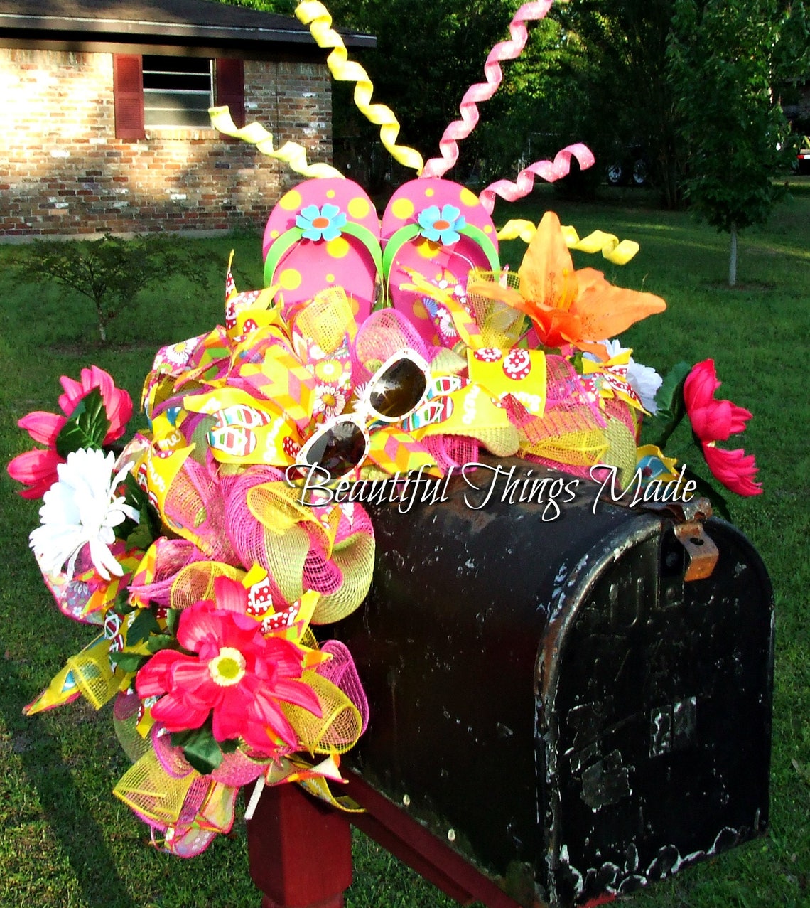 Mailbox Swag Mailbox Swag Artificial Mailbox Topper Deco - Etsy