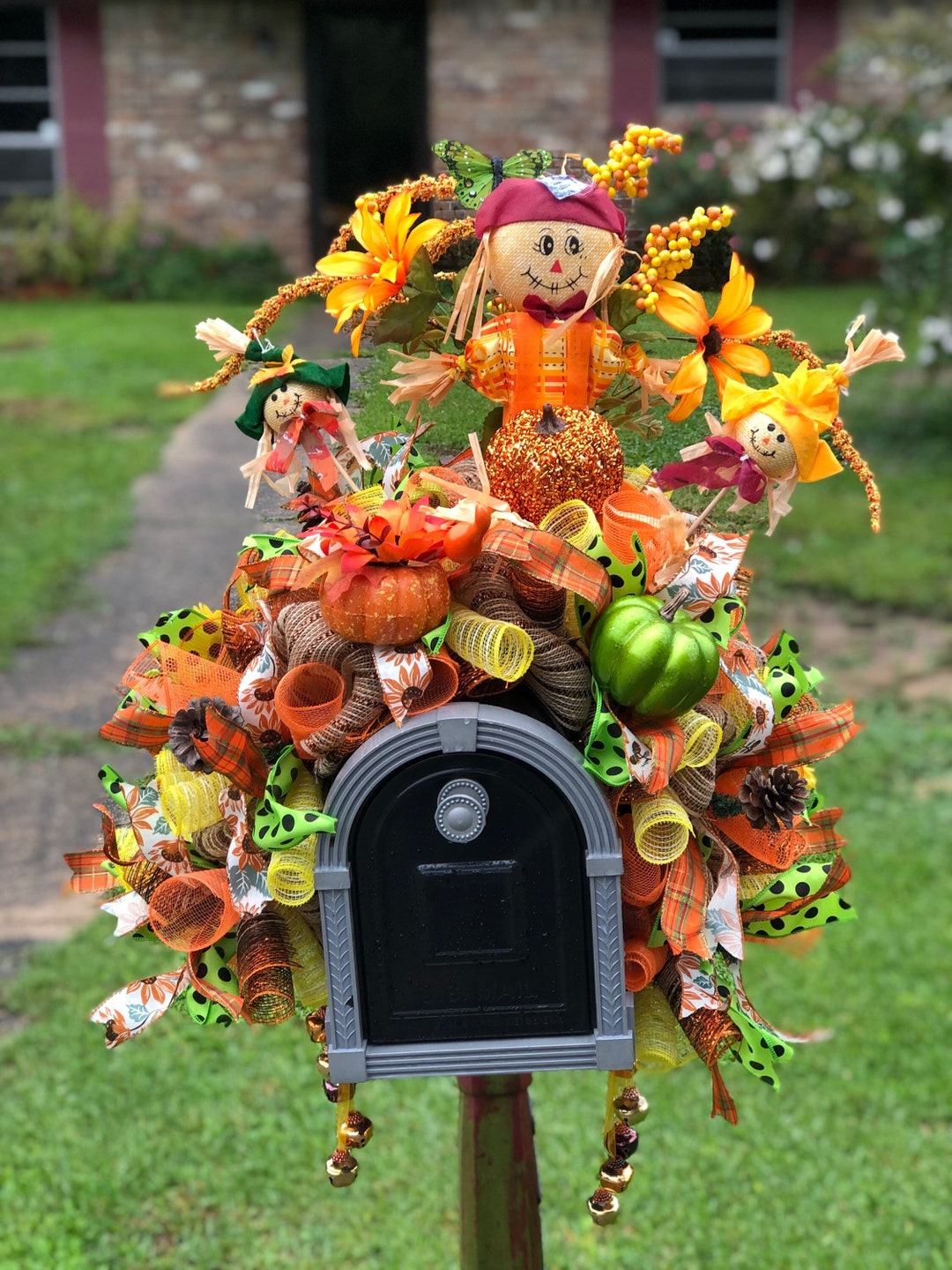 Fall Mailbox Topper, Autumn Mailbox Swag, Home Decor, Mailbox Cover ...