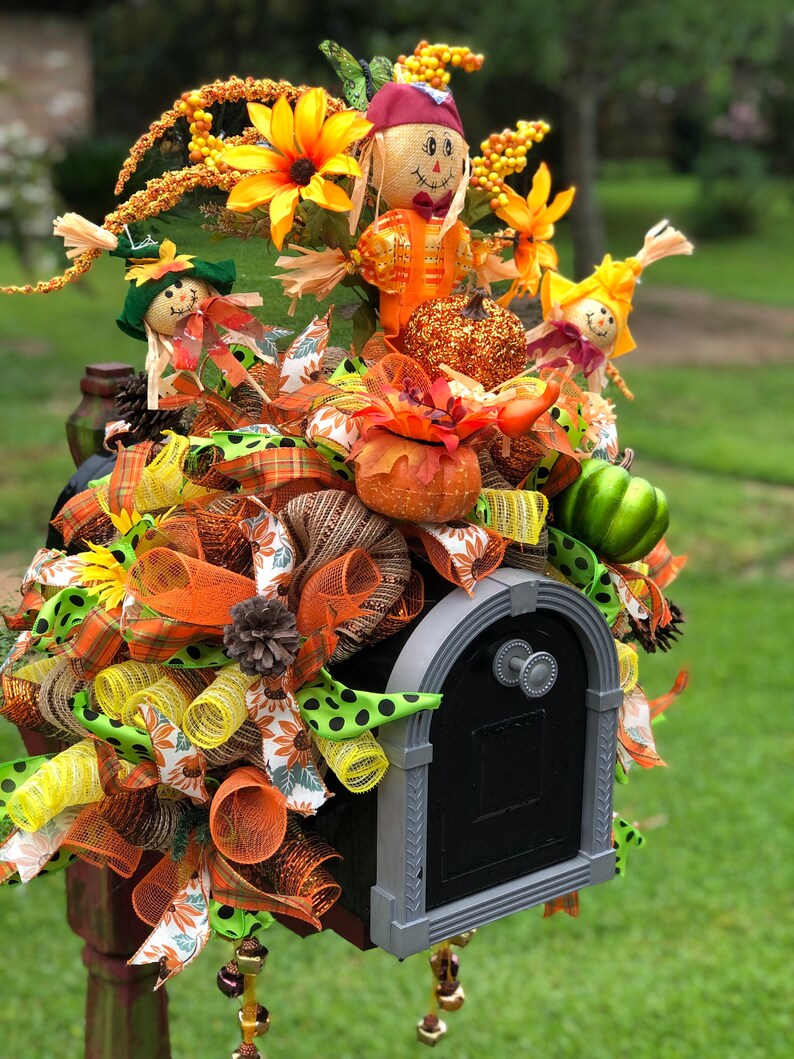 Fall Mailbox Topper Autumn Mailbox Swag Home Decor Mailbox - Etsy